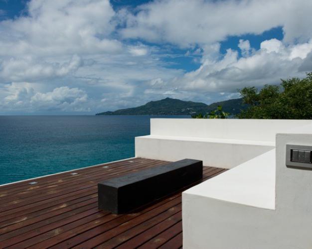 Sunset desk overlooking the ocean
