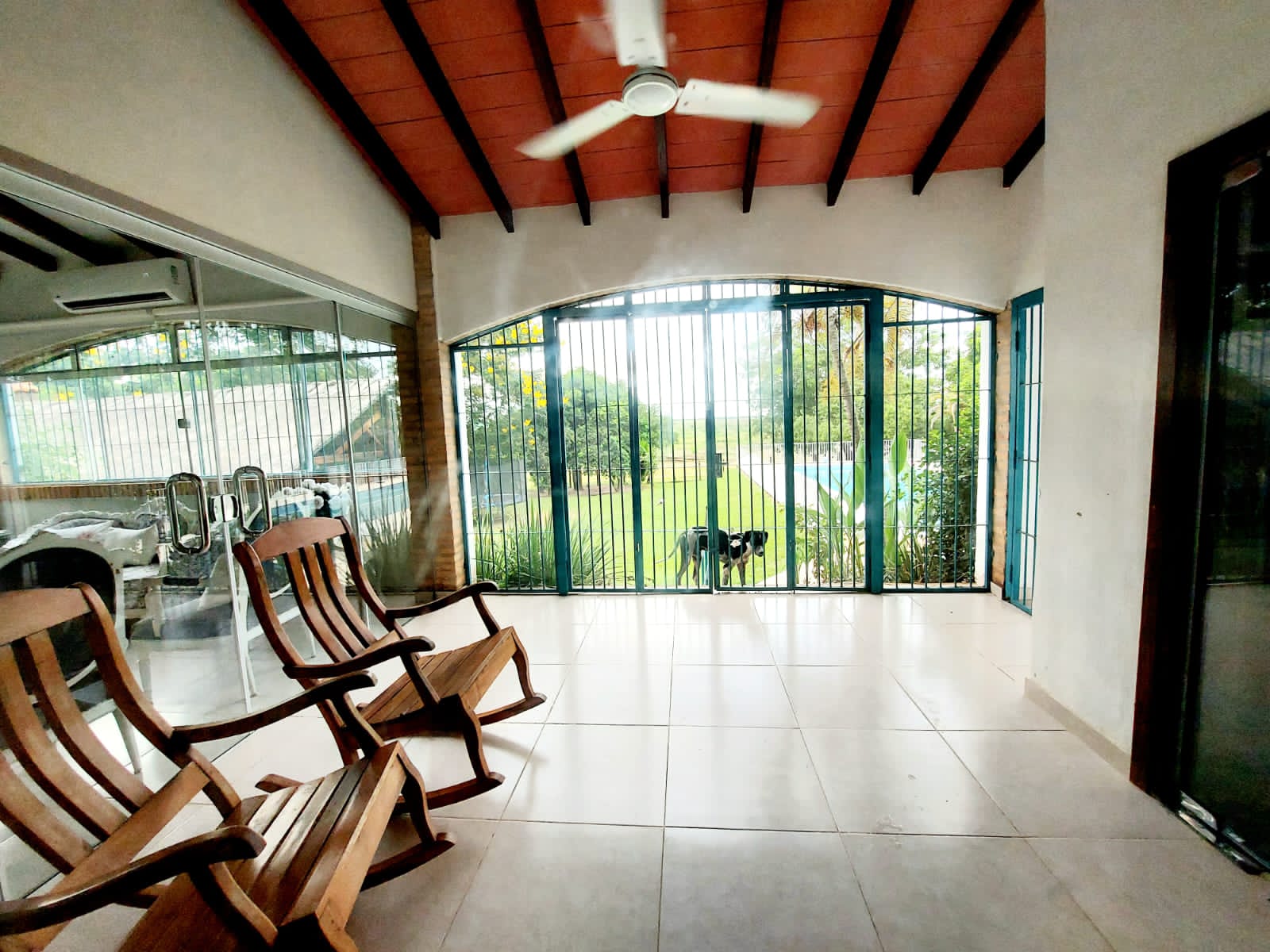 Screened back porch